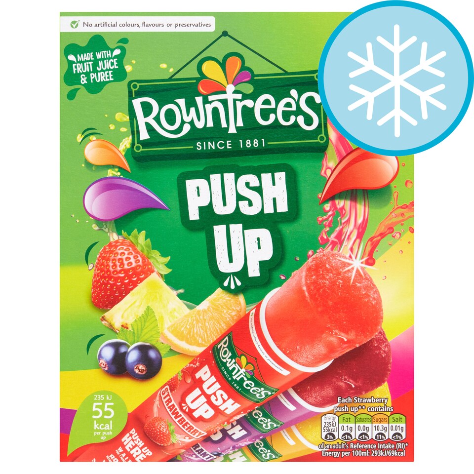 Rowntrees Fruit Pastille Push Up Lollies 6 X 80Ml - Tesco Groceries