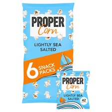 Propercorn Lightly Sea Salt Popcorn 6X10g - Tesco Groceries
