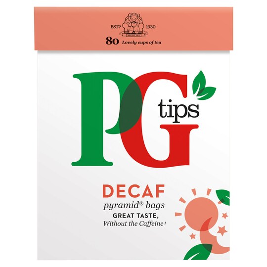 Pg Tips Decaf 80S Pyramid Teabags 232G - Tesco Groceries