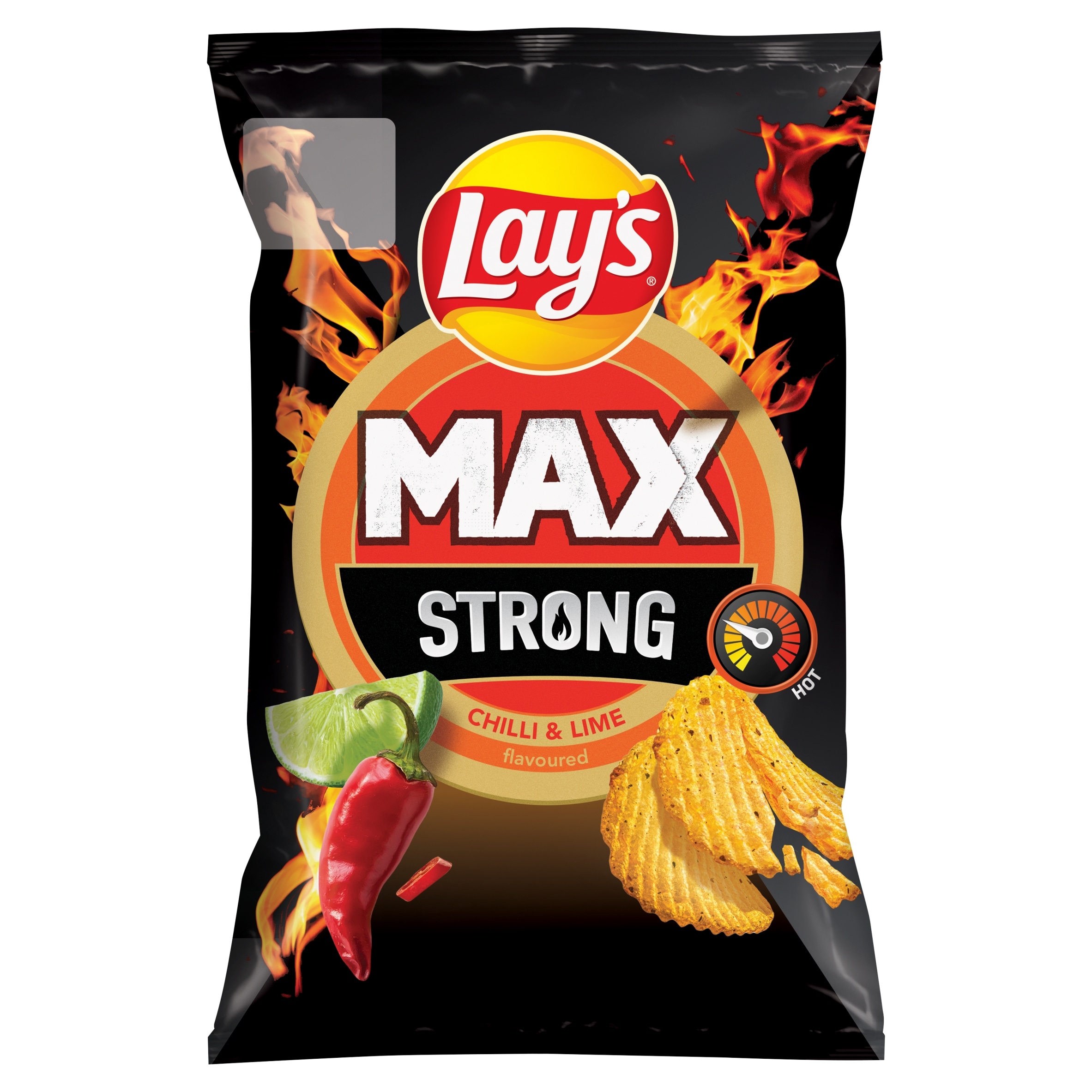 Lay's Strong Chilli & Lime Flavoured Potato Crisps 55 g - Tesco Groceries