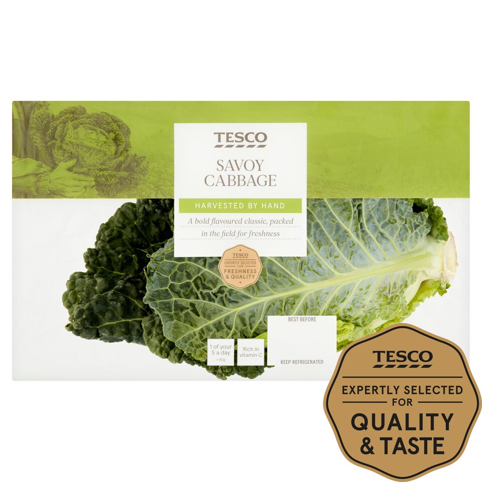 Tesco Savoy Cabbage Each - Tesco Groceries