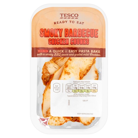 TESCO BBQ CHICKEN BREAST CHUNKS 90G - Tesco Groceries