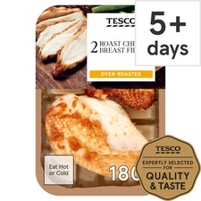 Tesco Ready To Eat 2 Roast Boneless Chicken Breasts 245G - Tesco Groceries