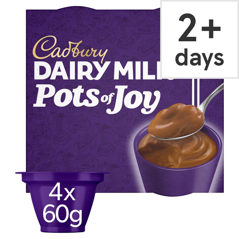 Cadbury Dairy Milk Pots Of Joy Chocolate Dessert 4X60g - Tesco Groceries