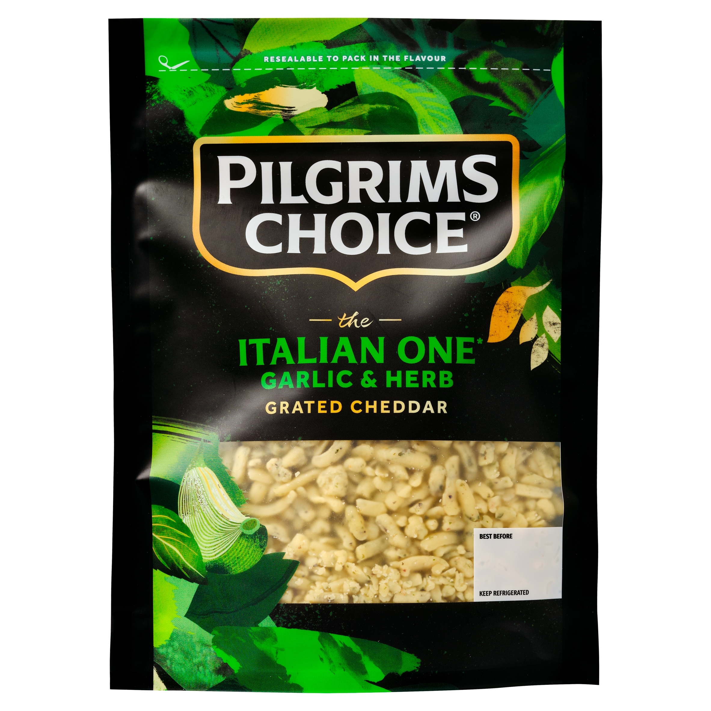 Pilgrims Choice The Italian One Garlic & Herb Grated Cheese 180g ...