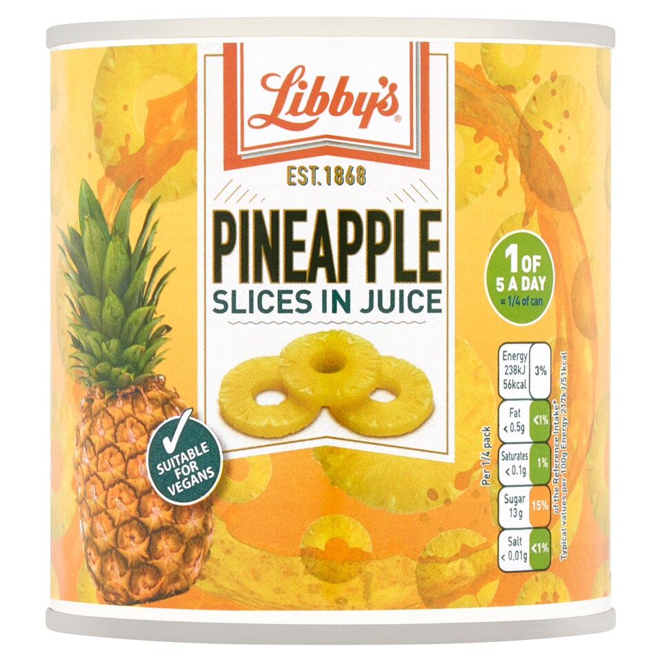 Libby's Pineapple Slices In Juice 425G - Tesco Groceries