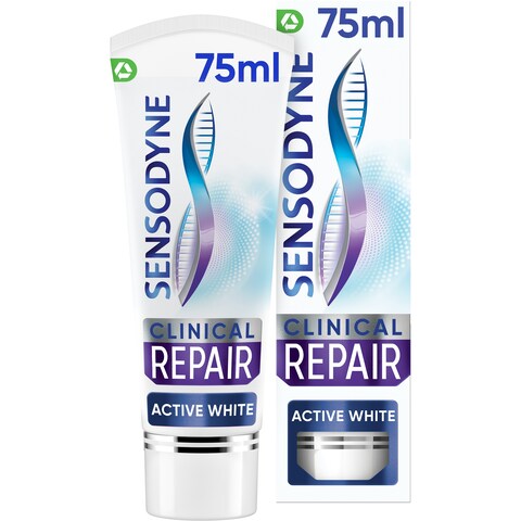 Sensodyne Clinical Repair Active White Toothpaste 75ml - Tesco Groceries