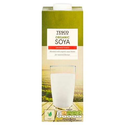 Tesco Organic Unsweetened Soya Drink 1 l - Tesco Groceries