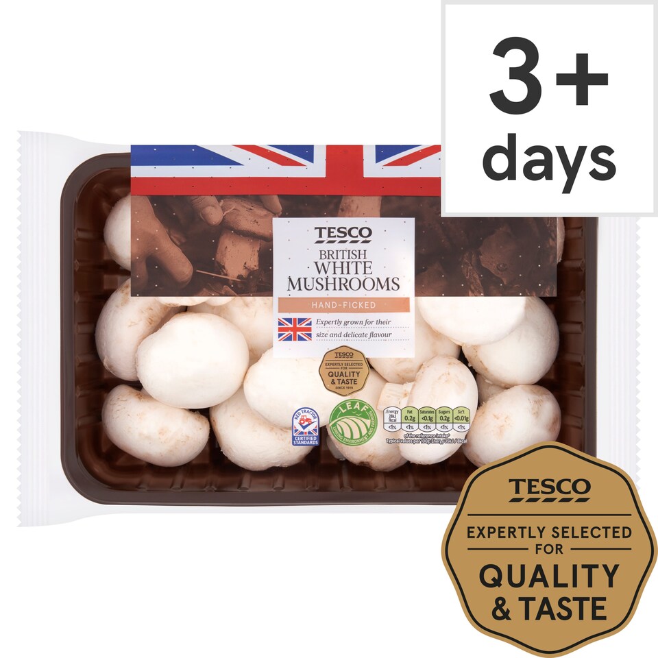 Tesco Family Pack Mushrooms 625G - Tesco Groceries