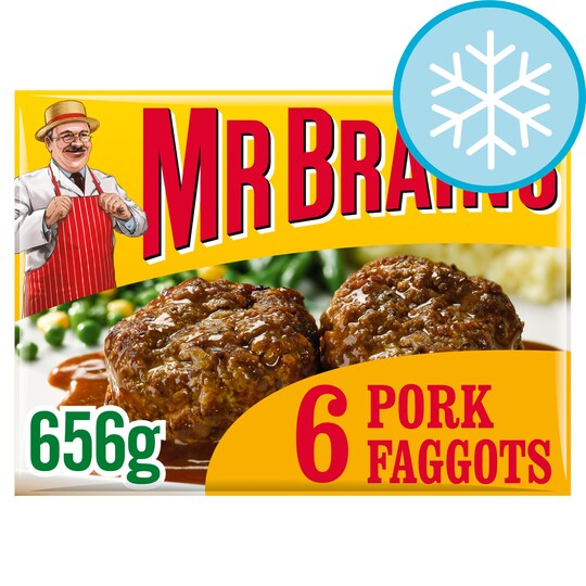 Mr Brains 6 Pork Faggots 656g Tesco Groceries
