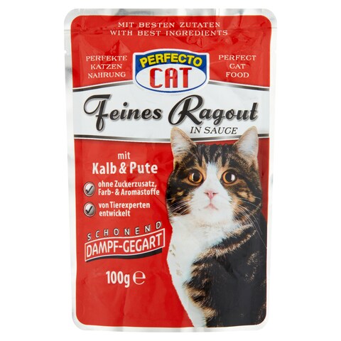 Perfecto Cat Alupack Complete Food for Adult Cats with Calves and ...