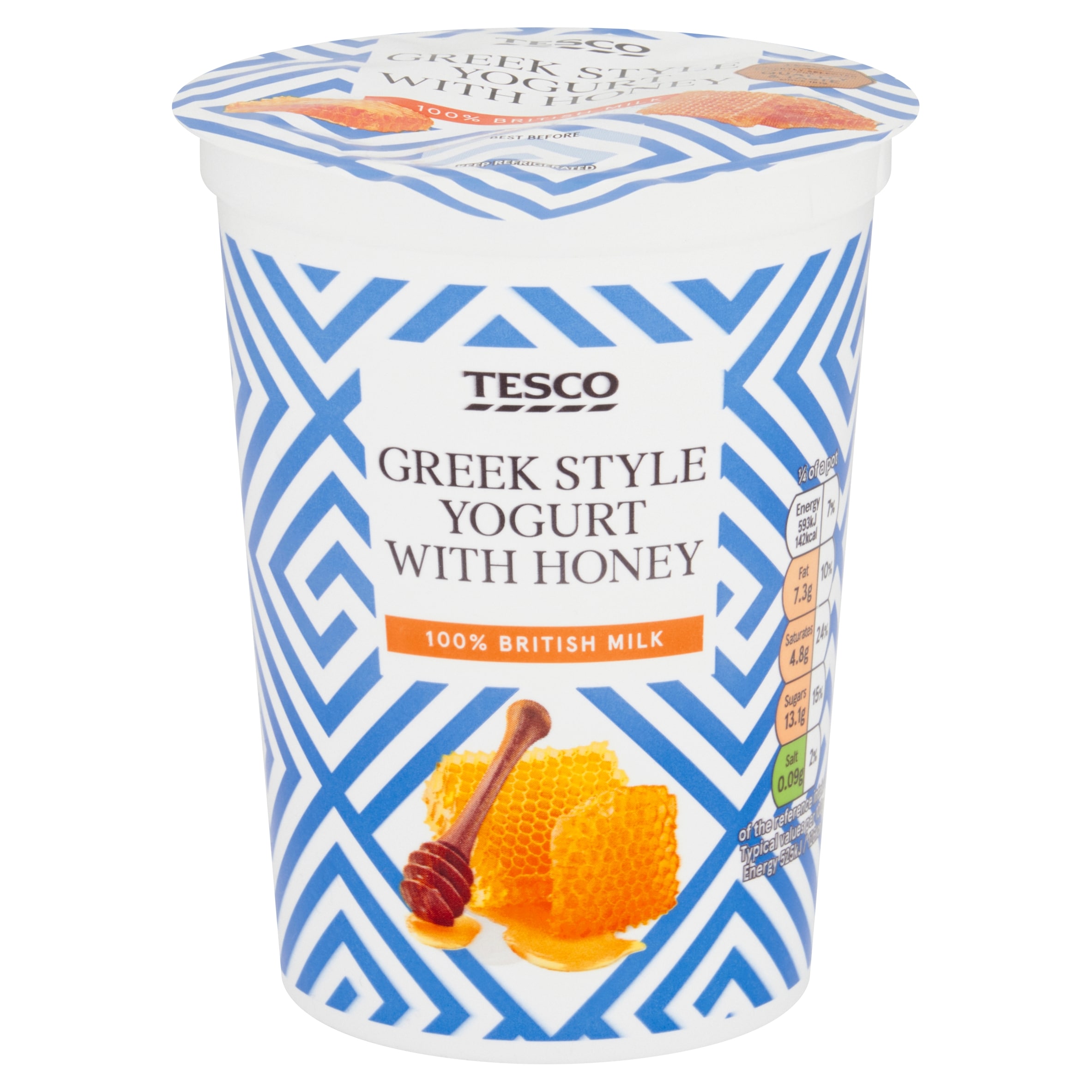 Tesco Greek Style Yogurt with Honey 450g - Tesco Groceries