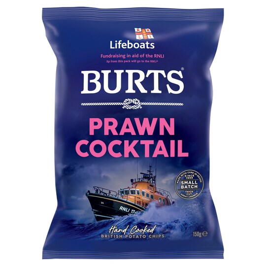 Burts Prawn Cocktail Hand Cooked Crisps 150G - Tesco Groceries