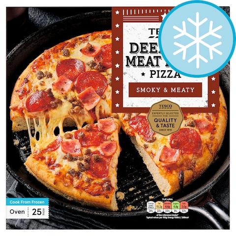 Tesco Deep Pan Meat Feast Pizza 388g - Tesco Groceries