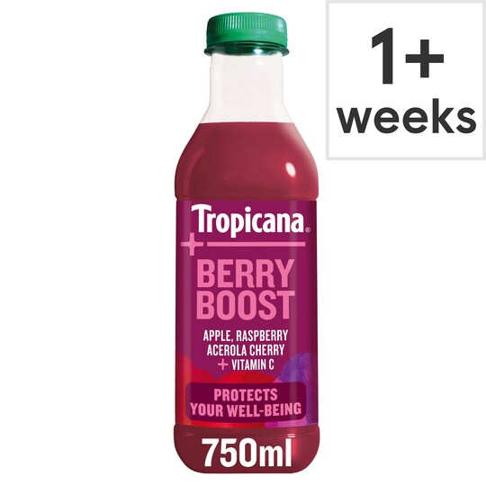 Tropicana Plus Berry Boost Juice Drink 750Ml - Tesco Groceries