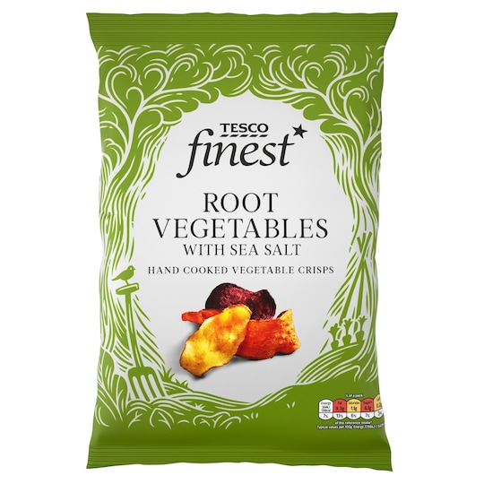 Tesco Finest Root Vegetable With Sea Salt Crisps 125G - Tesco Groceries