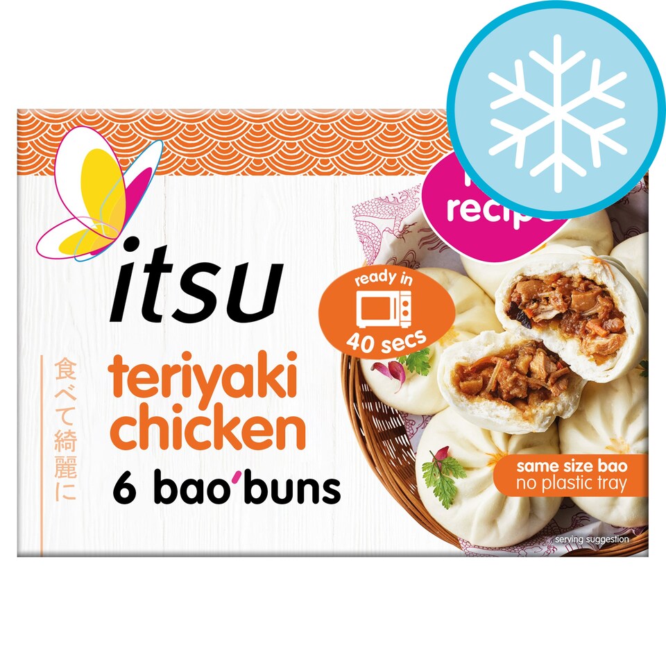 itsu teriyaki chicken 6 bao buns 270g - Tesco Groceries