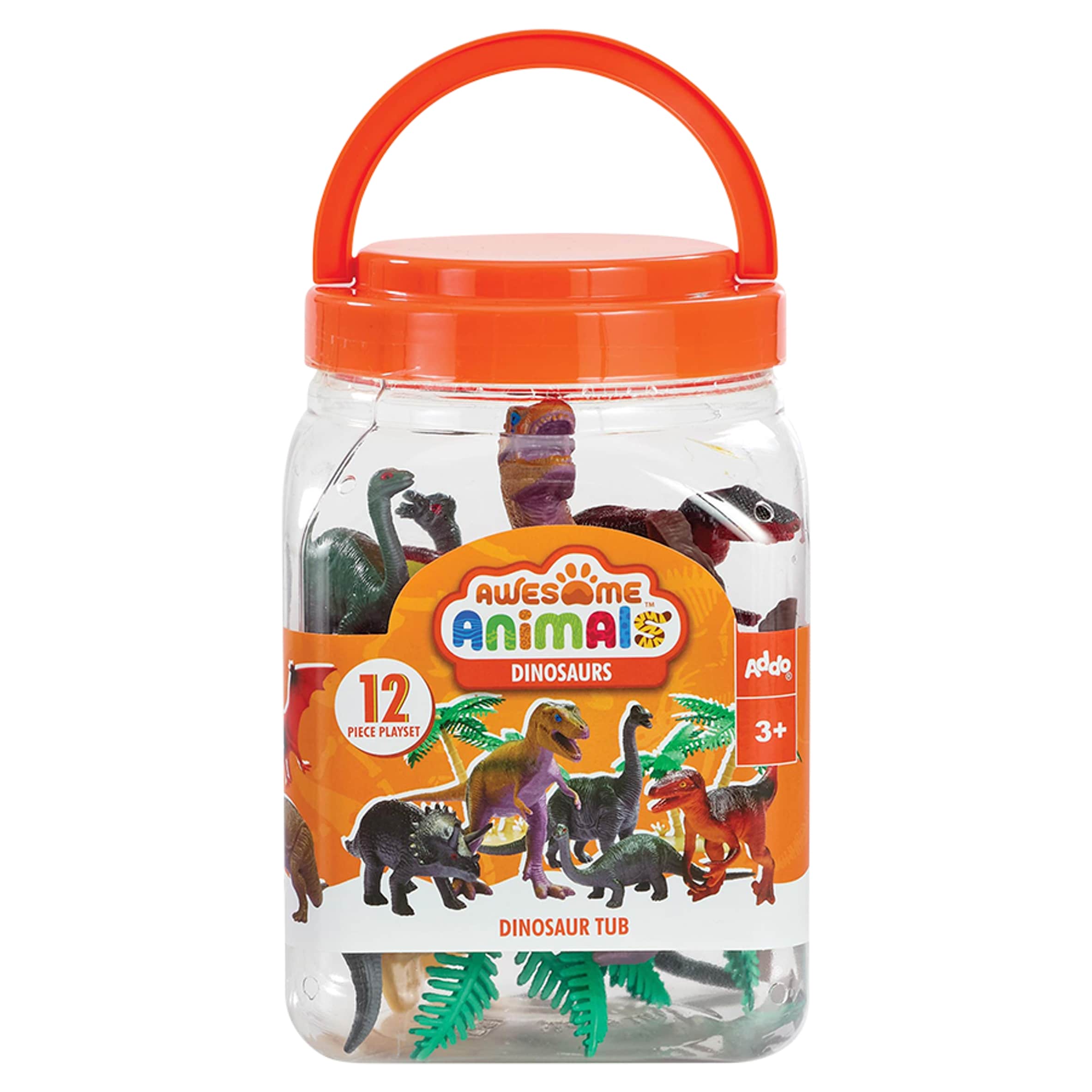 Addo Awesome Animals Dinosaurs Dinosaur Tub 12 pcs - Tesco Groceries