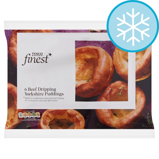 Tesco Finest 6 Beef Dripping Yorkshire Puddings 195G - Tesco Groceries