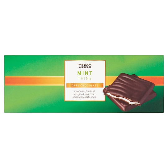 Tesco Dark Chocolate Mint Thins 180G - Tesco Groceries