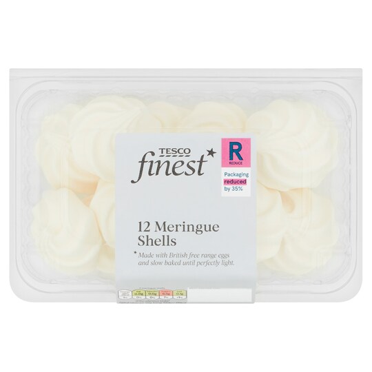 Tesco Finest 12 Meringue Shells - Tesco Groceries
