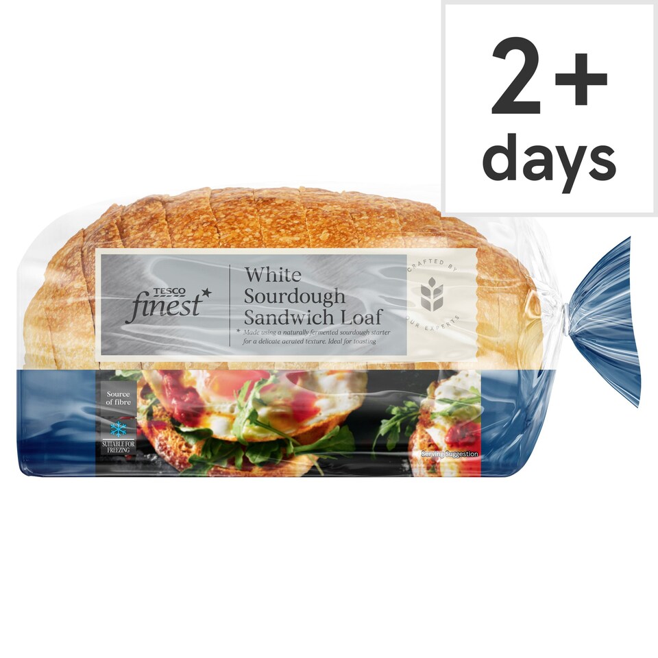 Tesco Finest White Sourdough Sandwich Loaf 500g - Tesco Groceries