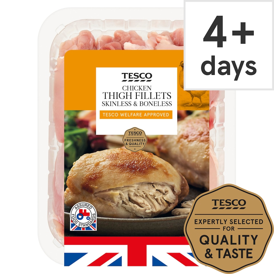 Tesco Chicken Thigh Fillets Skinless & Boneless 600G - Tesco Groceries