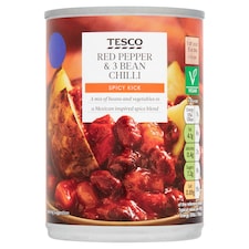 Tesco Red Pepper & 3 Bean Chilli 392G - Tesco Groceries