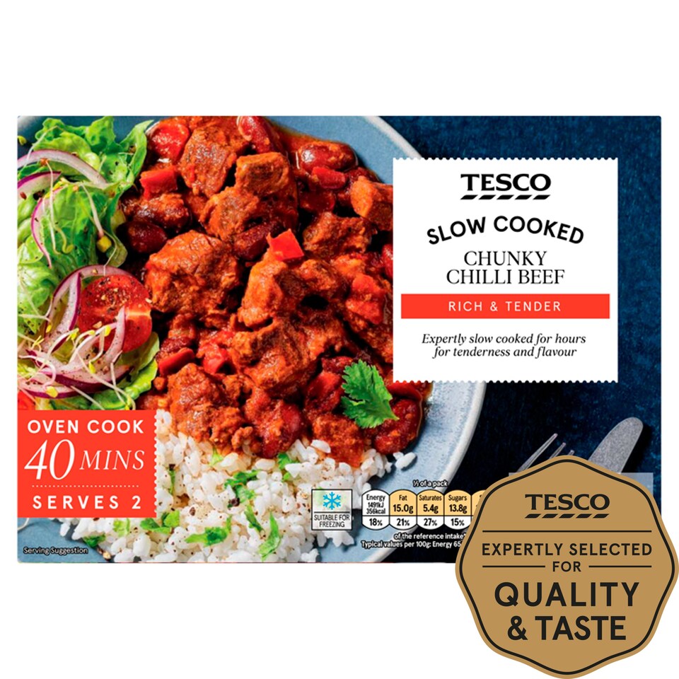 Tesco Chunky Beef Chilli 550G - Tesco Groceries