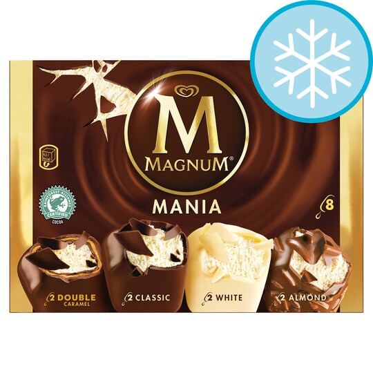 Walls Magnum Mania 8 Pack 880Ml - Tesco Groceries
