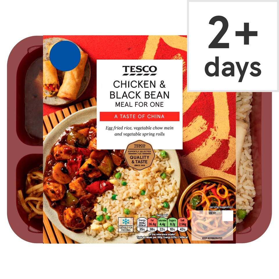 Tesco Chicken & Black Bean Meal For One 500G - Tesco Groceries