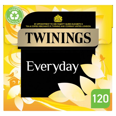 Twinings Everyday 120 Tea Bags 348g - Tesco Groceries