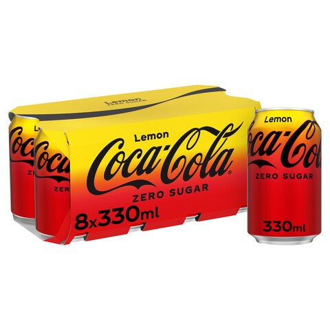 Coca-Cola Zero Sugar Lemon 8 x 330ml - Tesco Groceries