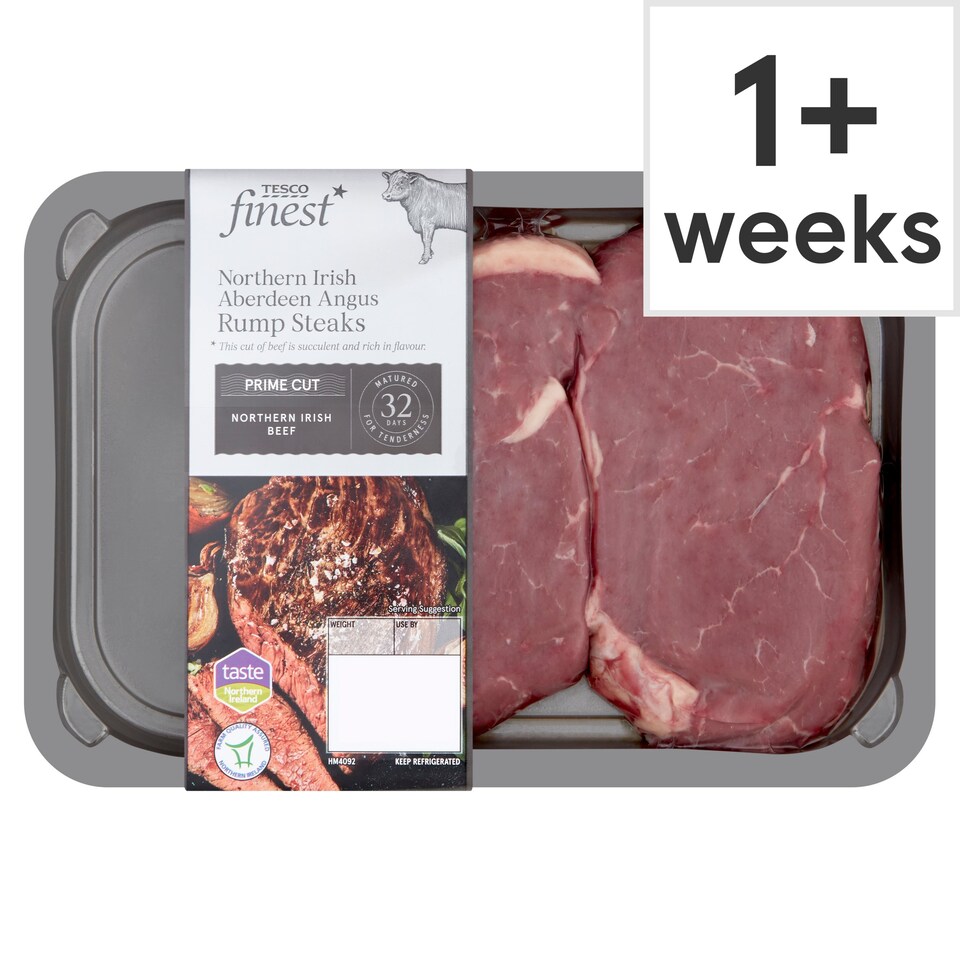Tesco Finest Northern Ireland Aberdeen Angus Rump Steaks 454G - Tesco ...