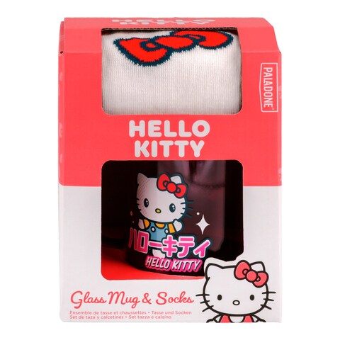 Hello Kitty Glass Mug & Socks - Tesco Groceries