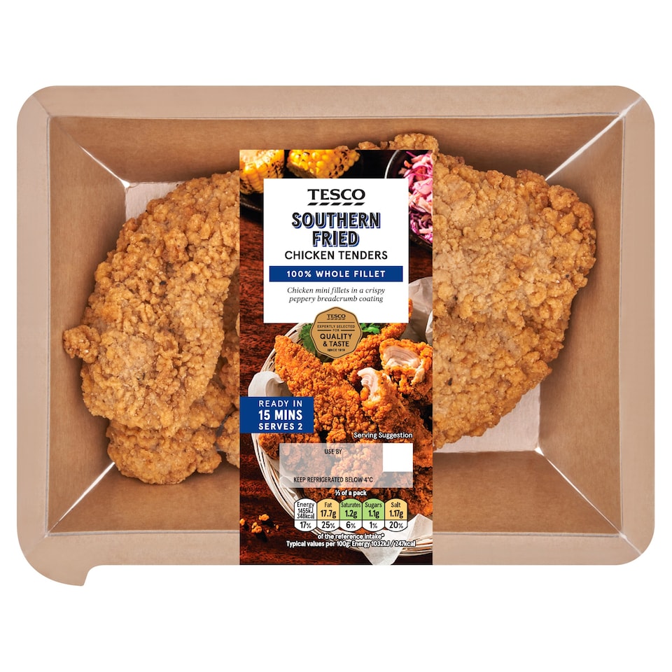 Tesco Southern Fried Chicken Tenders 305g (C) - Tesco Groceries