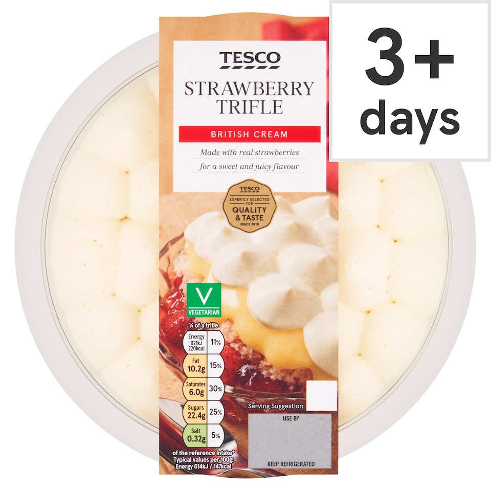 Tesco Strawberry Trifle 600G - Tesco Groceries
