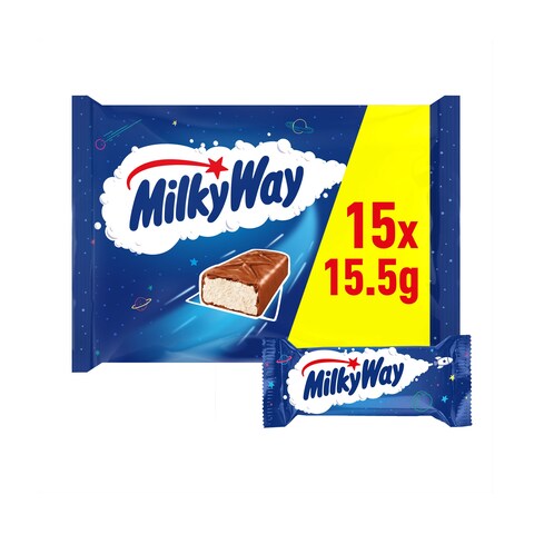 Milky Way Chocolate Fun Size Bars Multipack 15x15.5g - Tesco Groceries