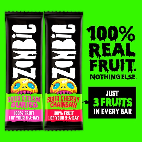 Zombie Sours Fruit Snack Bar Variety Multipack 4x25g - Tesco Groceries