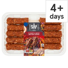 Tesco Fire Pit 10 Sweet & Smoky Beef Kebabs 400G - Tesco Groceries