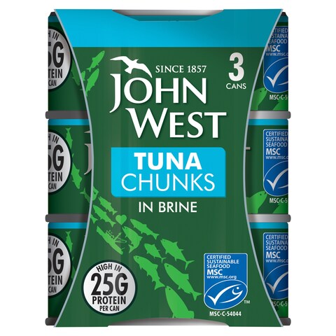John West Tuna Chunks in Brine 3 x 145g - Tesco Groceries