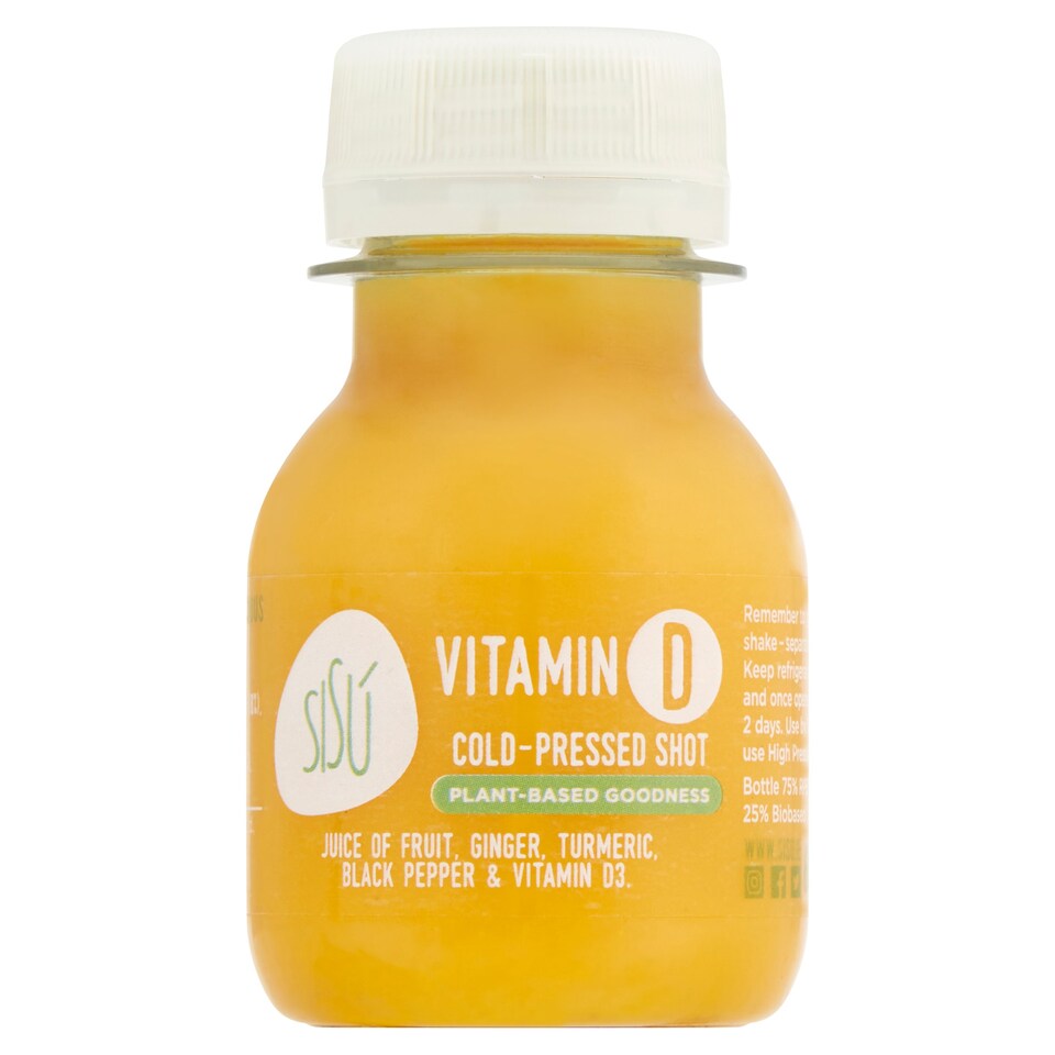 Sisu Vitamin D Cold Pressed Shot 60Ml - Tesco Groceries