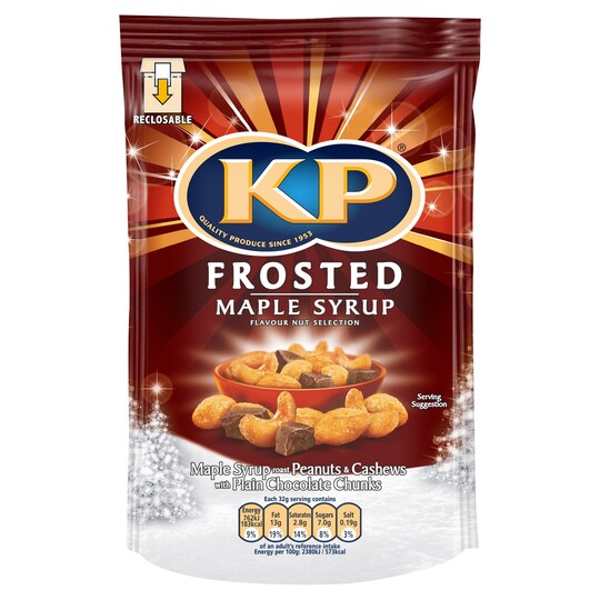 Kp Frosted Maple Syrup Peanuts And Cashews 225G - Tesco Groceries