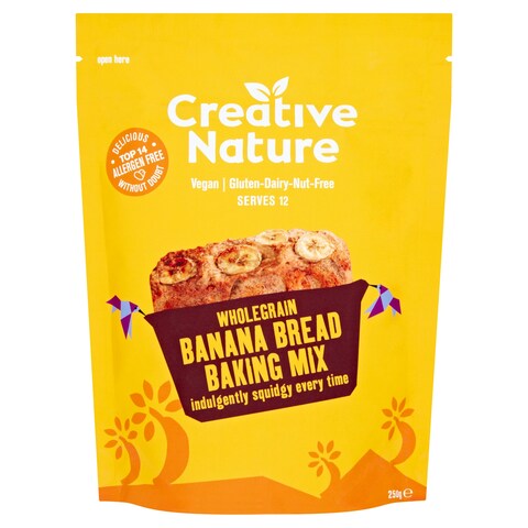 Creative Nature Wholegrain Banana Bread Baking Mix 250G - Tesco Groceries