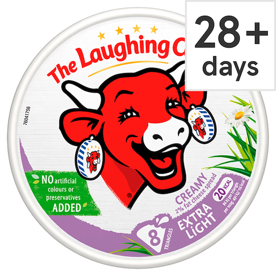Laughing Cow Extra Light Cheese 8 Portions 140G - Tesco Groceries