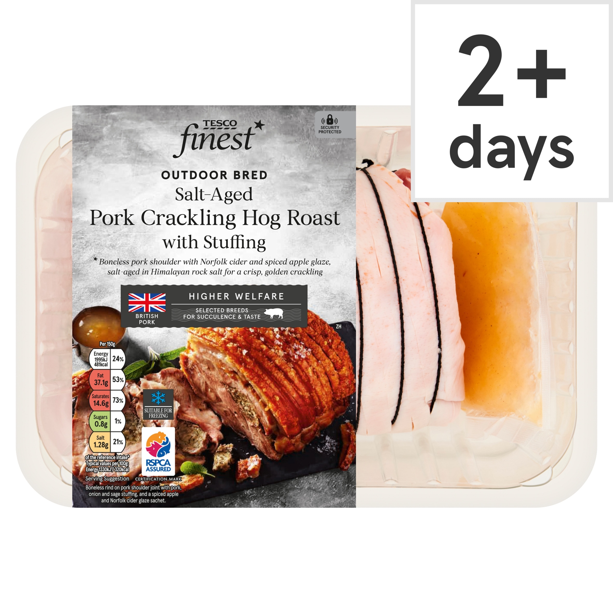 Tesco Finest Salt Aged Pork Crackling Hog Roast with Stuffing 1.3 - 1 ...
