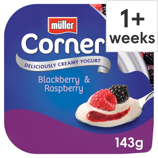 Muller Corner Blackberry Raspberry Yogurt 143G - Tesco Groceries