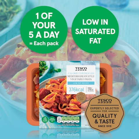 Tesco Calorie Controlled Mediterranean Style Vegetable Pasta 380g ...