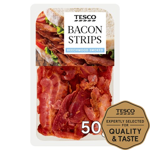 Tesco Bacon Strips 50G - Tesco Groceries