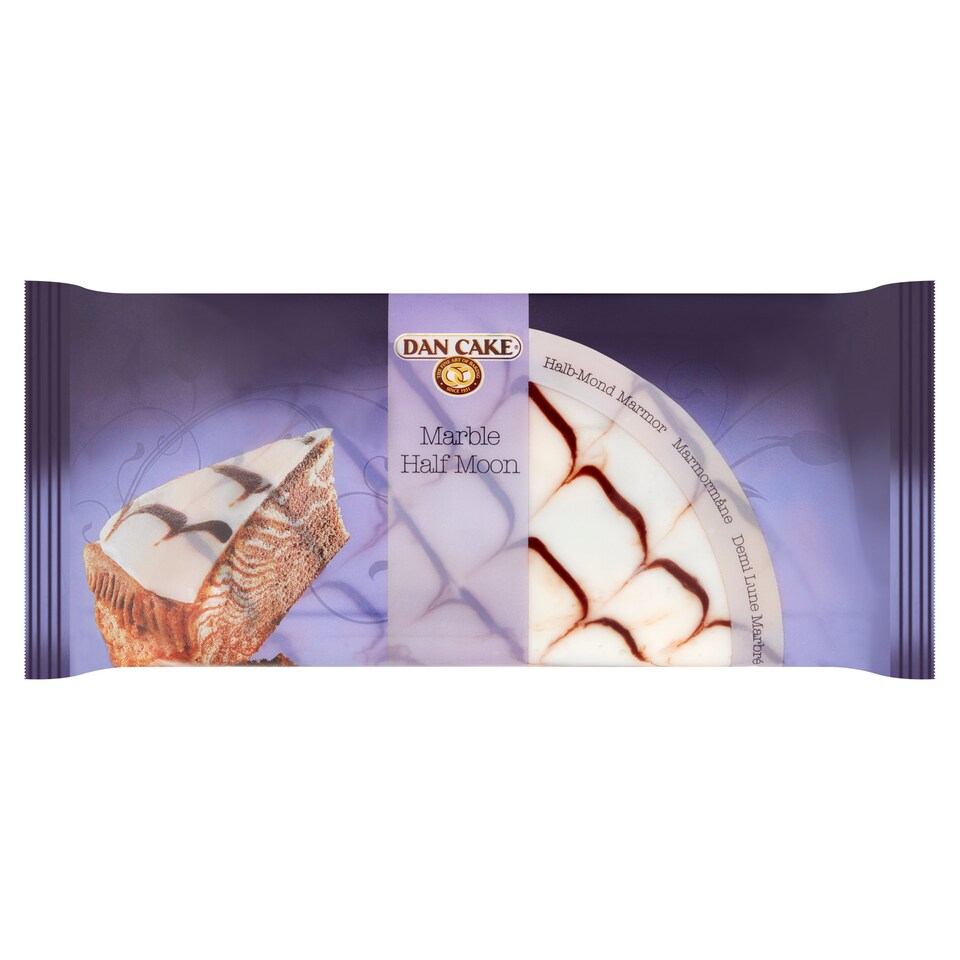 Dan Cake Marble Half Moon Cake 350G - Tesco Groceries
